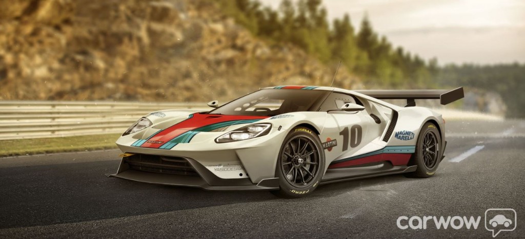 2017 Ford GT Martini Livery Launched in Rendering - Ultimate Car Blog